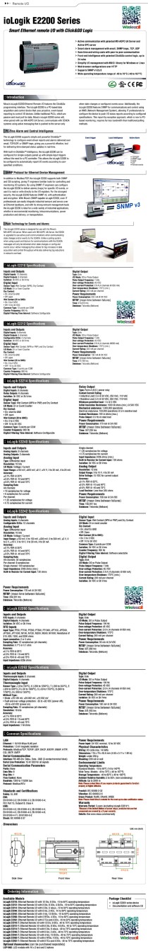 목사 MOXA ioLogik E2200 시리즈-Ethernet Micro RTU Controll -E2210, E2212,E ...